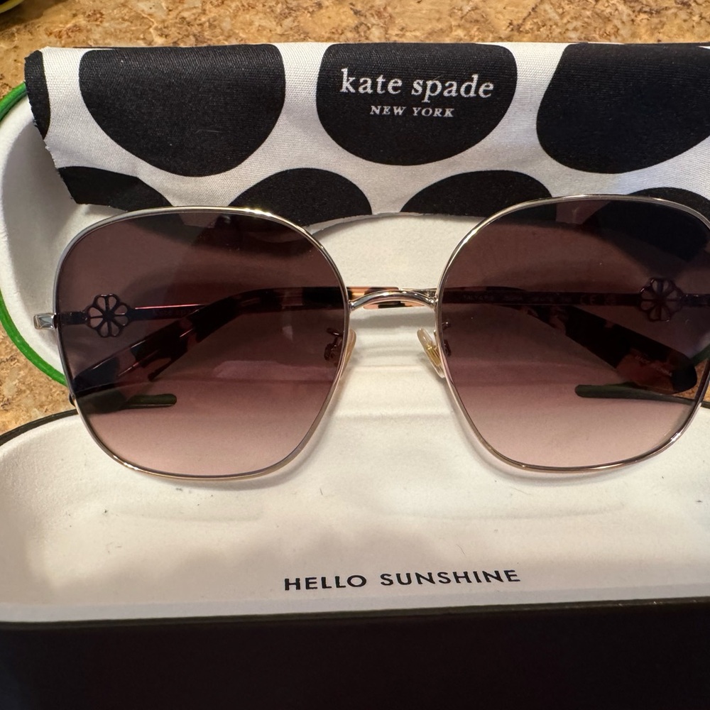 Kate Spade Tortoise And Gold Sunglasses - Gem